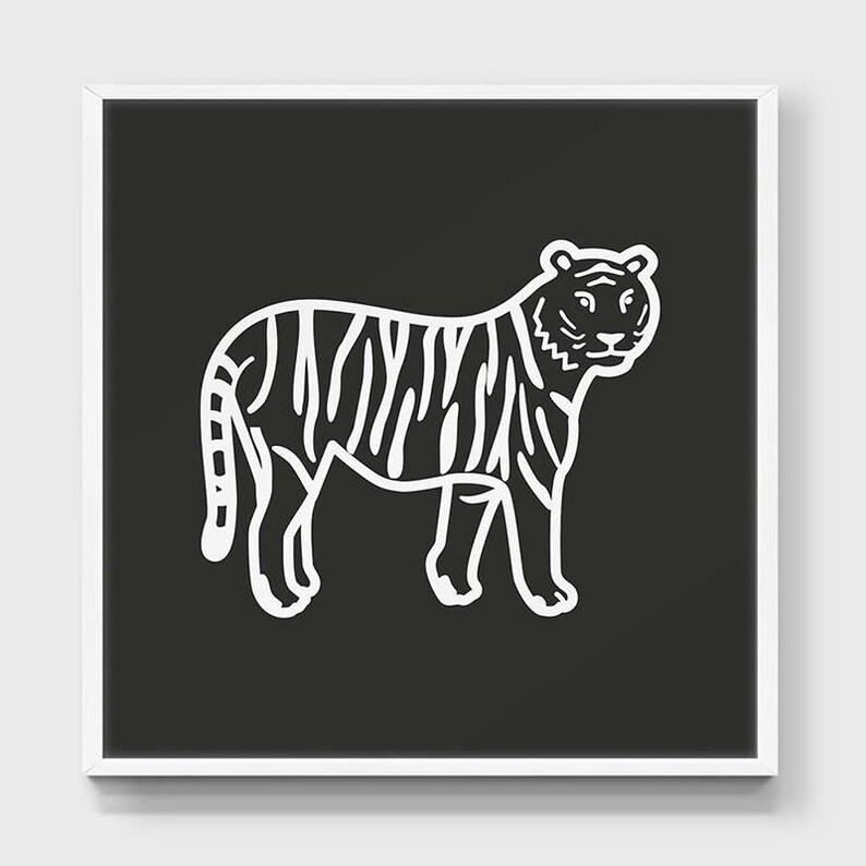 Tiger Print PRINTABLE FILE. Animal Poster. Tiger | Etsy