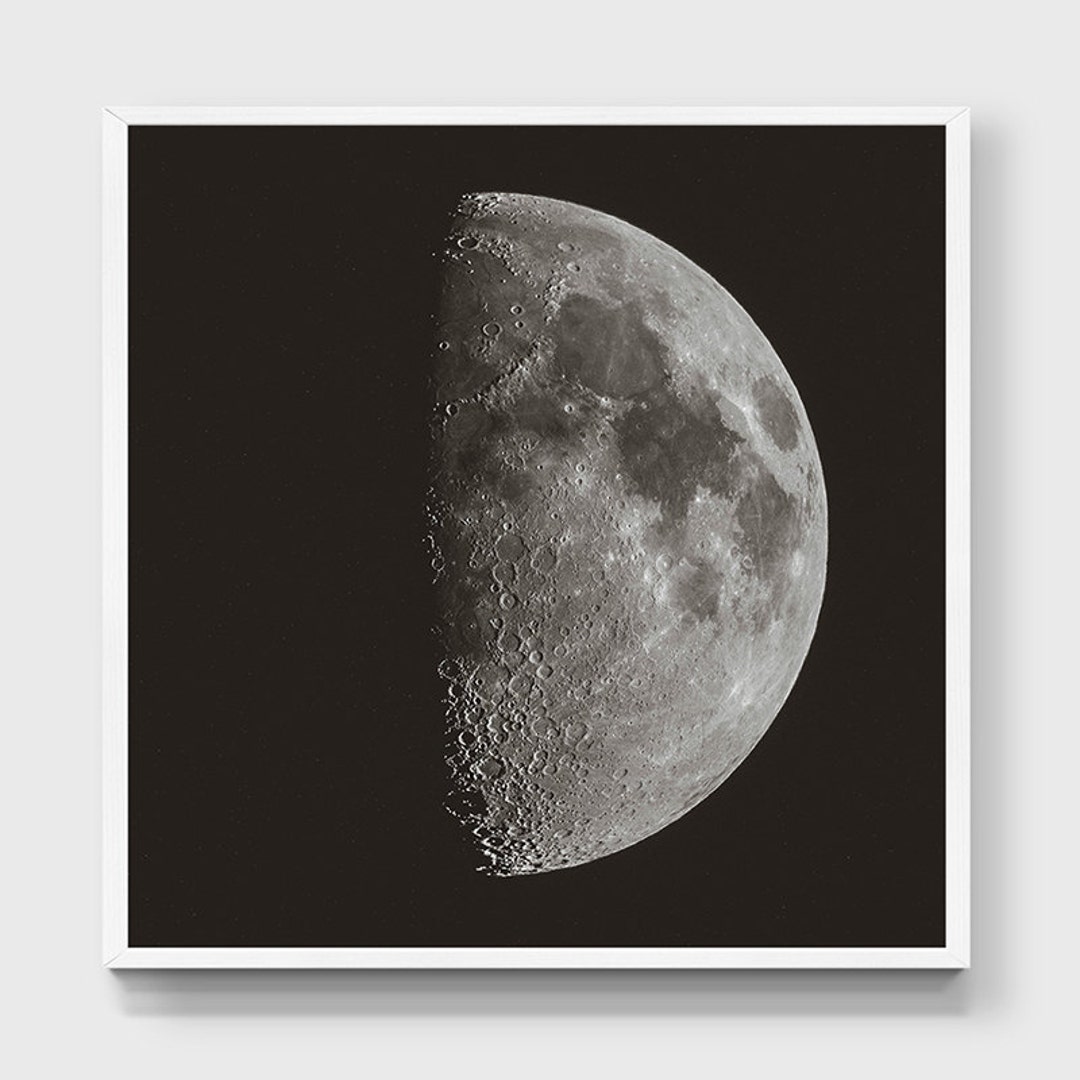 Full Moon Poster. Moon Photography. Moon Print. Modern Vintage Luna ...