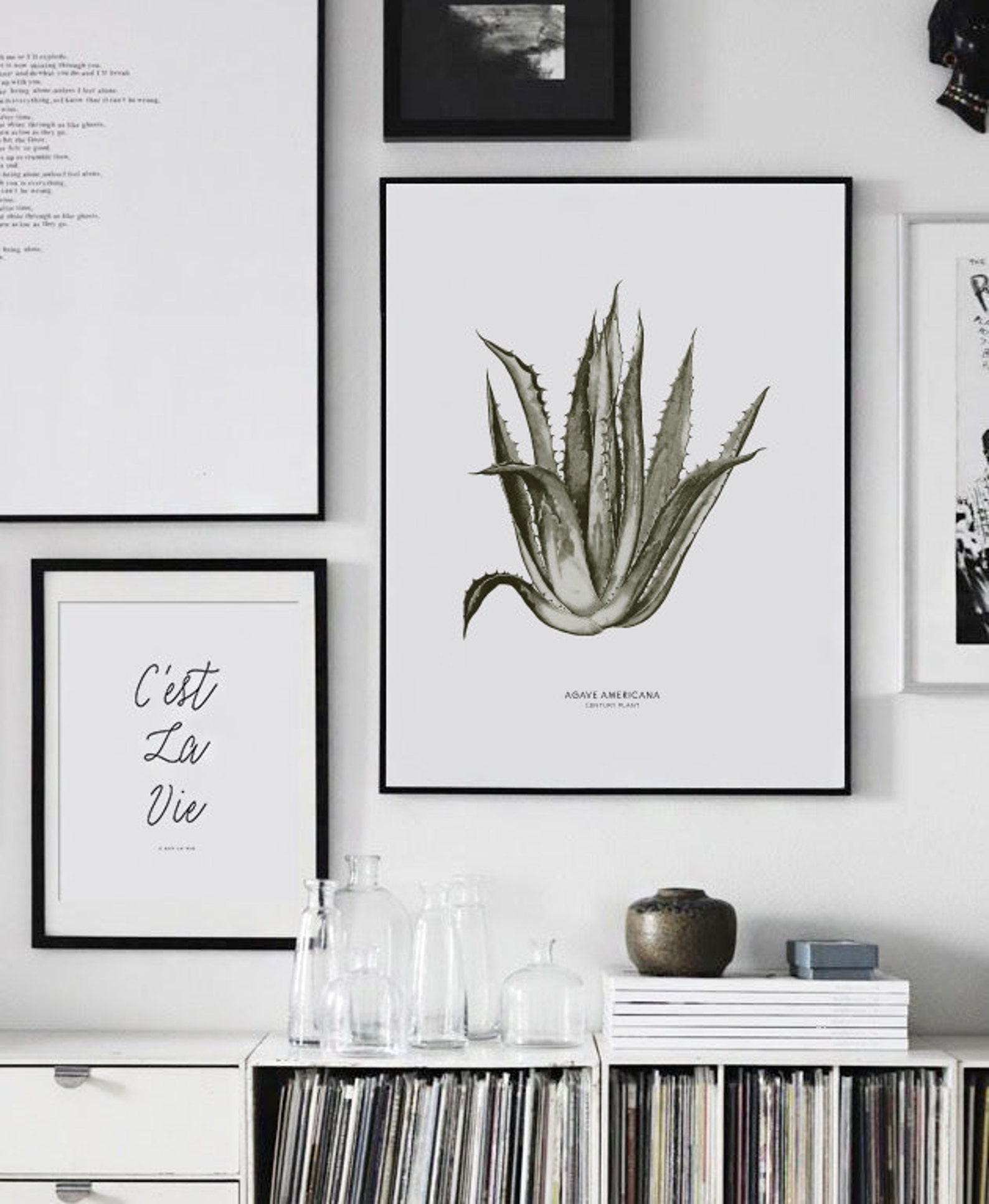 Large Agave Poster - PRINTABLE FILE. Oversized Botanical Poster. Nordic ...