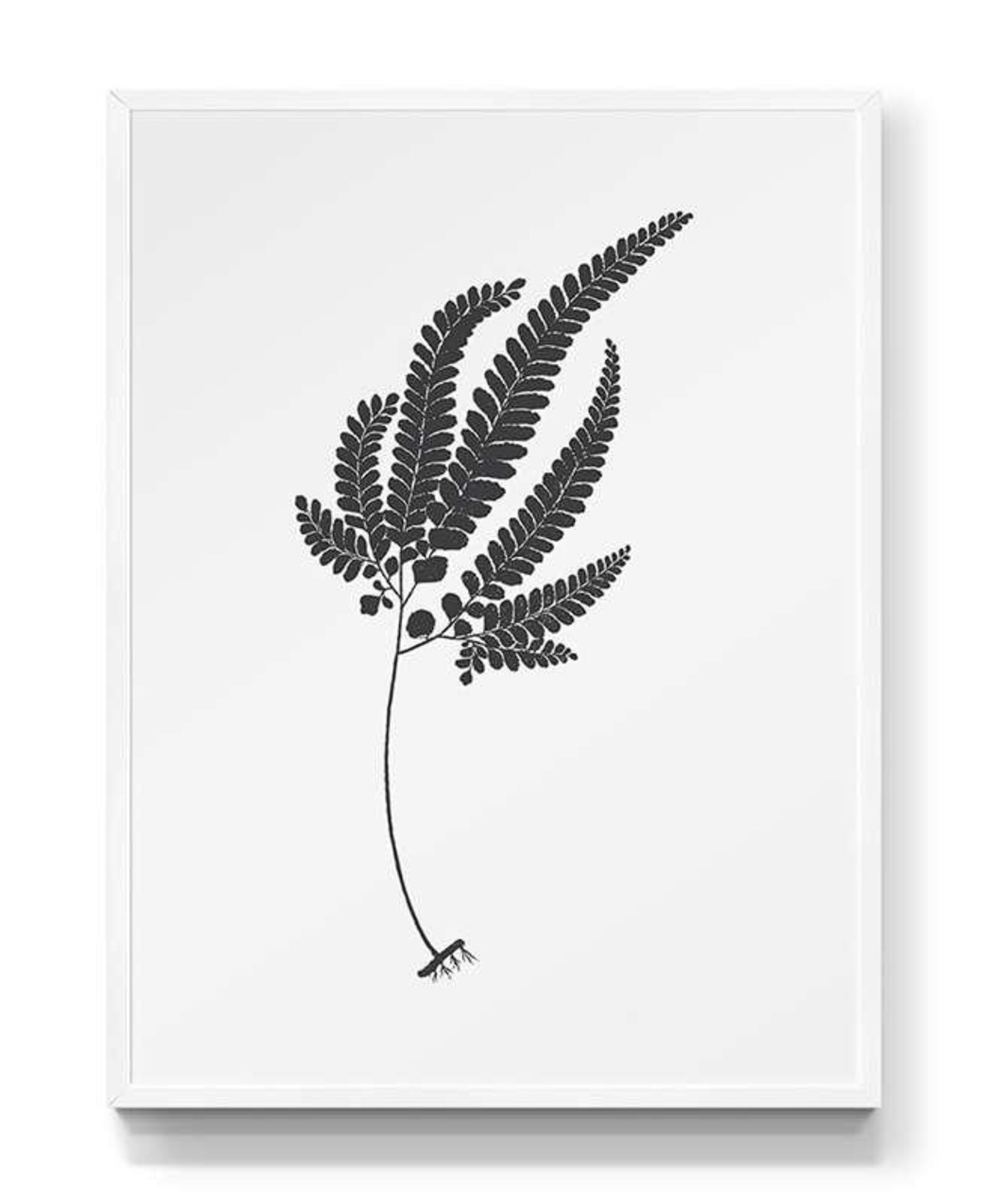 Fern Leaf - PRINTABLE FILE. Graphic Plant Print. Botanical Illustration ...