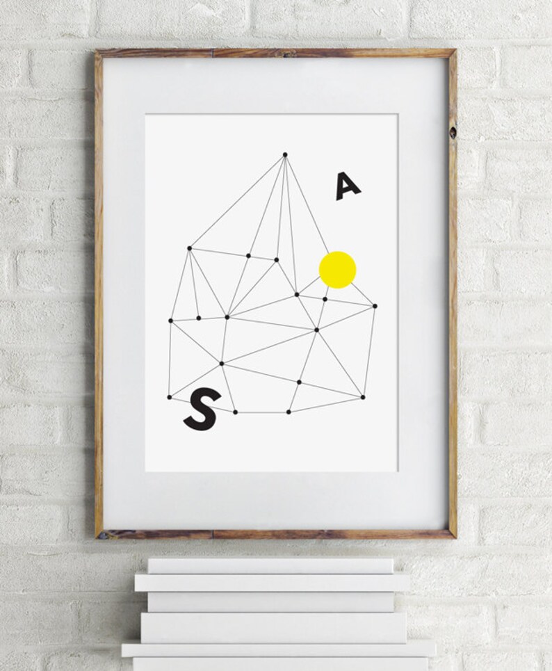 Polygon Art Printable - Instant Download. Trendy Stylish Art Poster ...