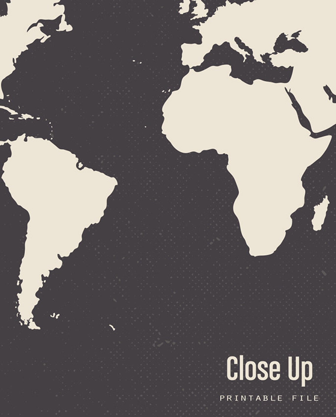 World Map Print PRINTABLE FILE. Large World Map Poster. | Etsy Canada