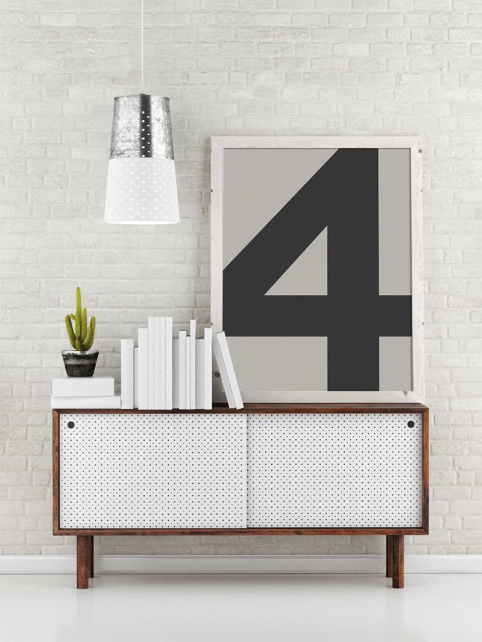 Number 4 Typography Printable Poster Instant Download. - Etsy