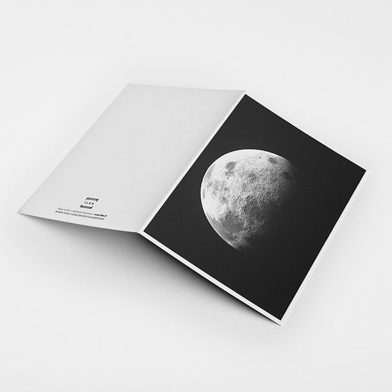 Moon Phase A6 Card - PRINTABLE FILE. La Luna Card. Astronomy Card. Moon ...