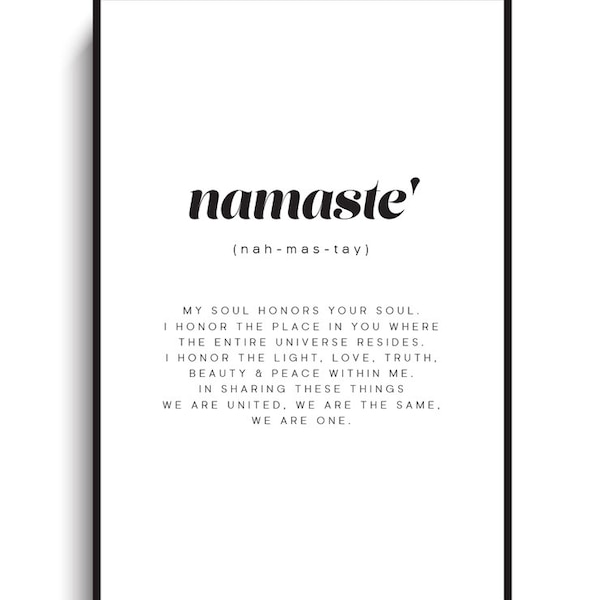 Namaste Typography - Etsy
