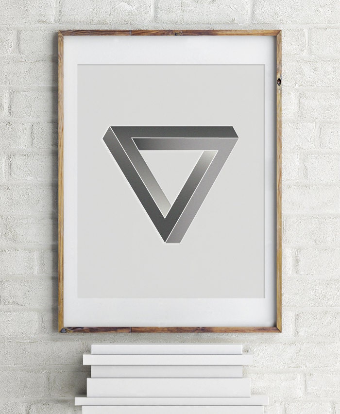 Penrose Triangle Printable Art Instant Download. - Etsy