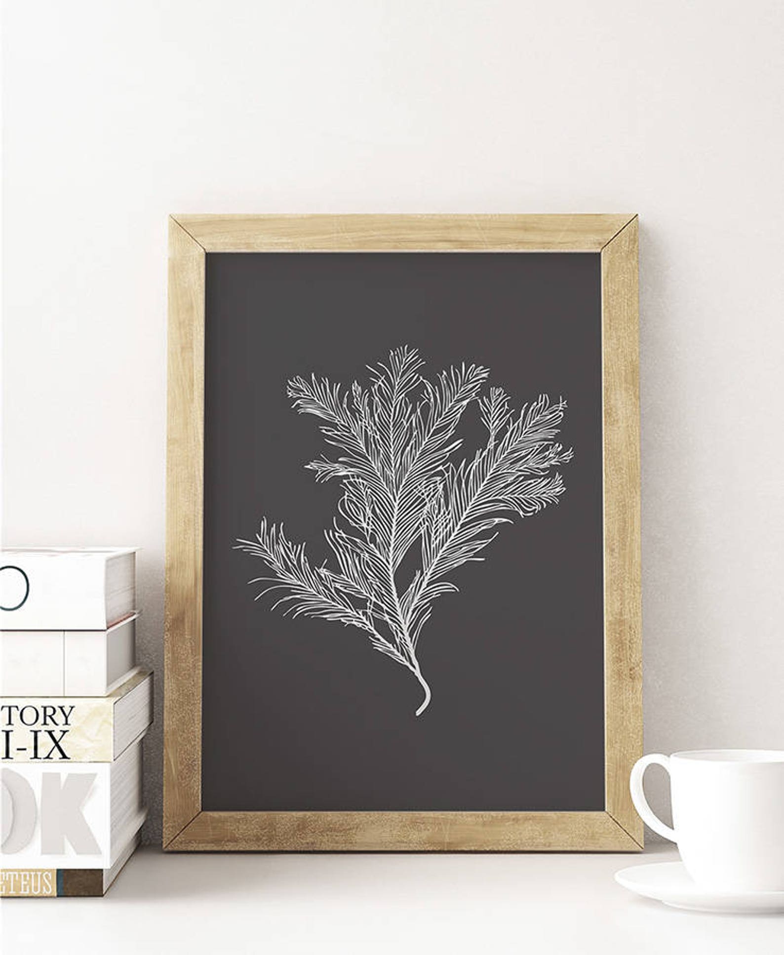Plant Leaf Wall Art PRINTABLE FILE. Leaf Poster. Botanical - Etsy