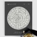 Star Map Constellations Poster. Map of the Sky. Modern Vintage - Etsy