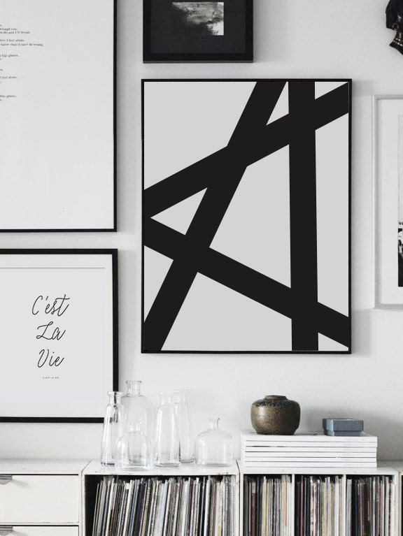 Abstract Line Poster PRINTABLE FILE. Minimal Graphic Print. | Etsy