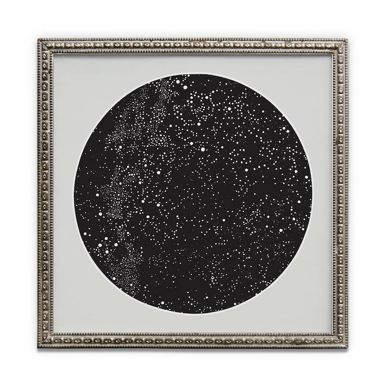 Night Sky – PRINTABLE FILE. Astronomy Constellation Print. Moon and ...