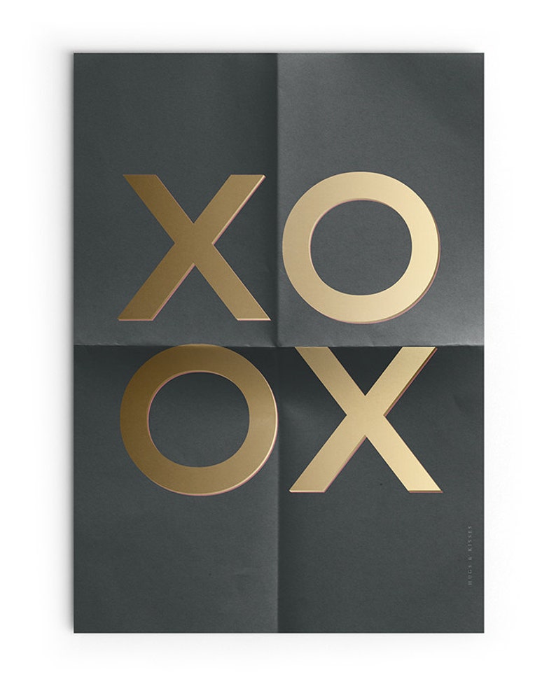XOXO Print PRINTABLE FILE. Hugs and Kisses Art Print. - Etsy