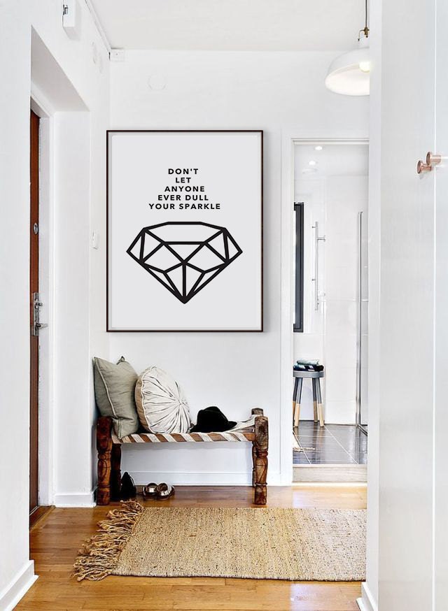 Diamond Instant Download Poster. Printable Inspiring Quote - Etsy