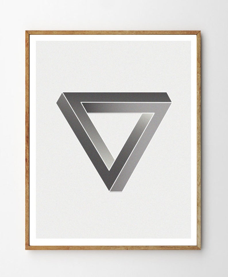Penrose Triangle Printable Art - Instant Download. Scandinavian Style ...