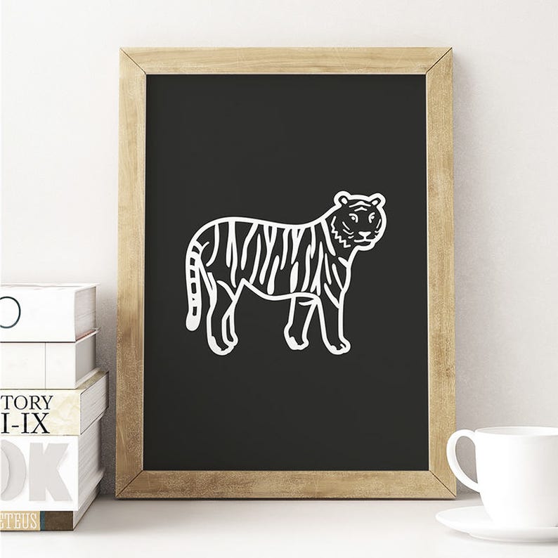 Tiger Print PRINTABLE FILE. Animal Poster. Tiger | Etsy