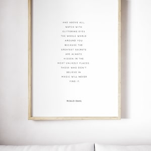 Roald Dahl's Quote - PRINTABLE FILE. Nursery Wall Art. Kids Room ...