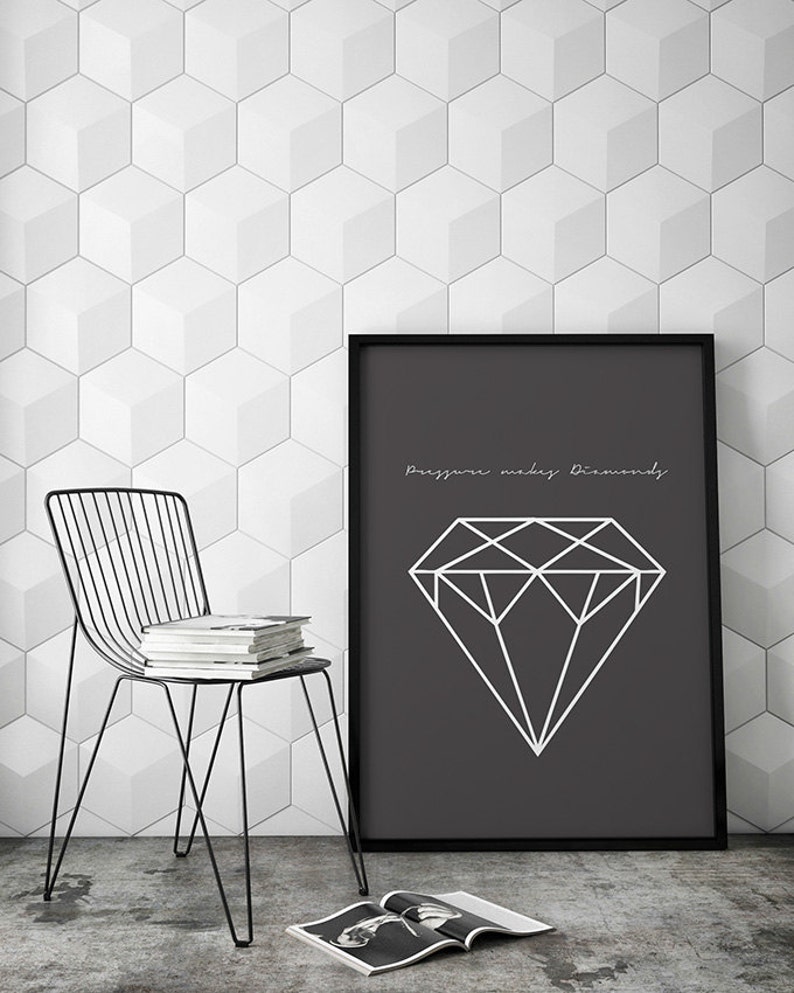 Diamond Poster "pressure Makes Diamonds"- PRINTABLE FILE. Motivational ...