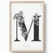 Letter M Typography Print. Monogram Art. Initial Print. Vintage ...