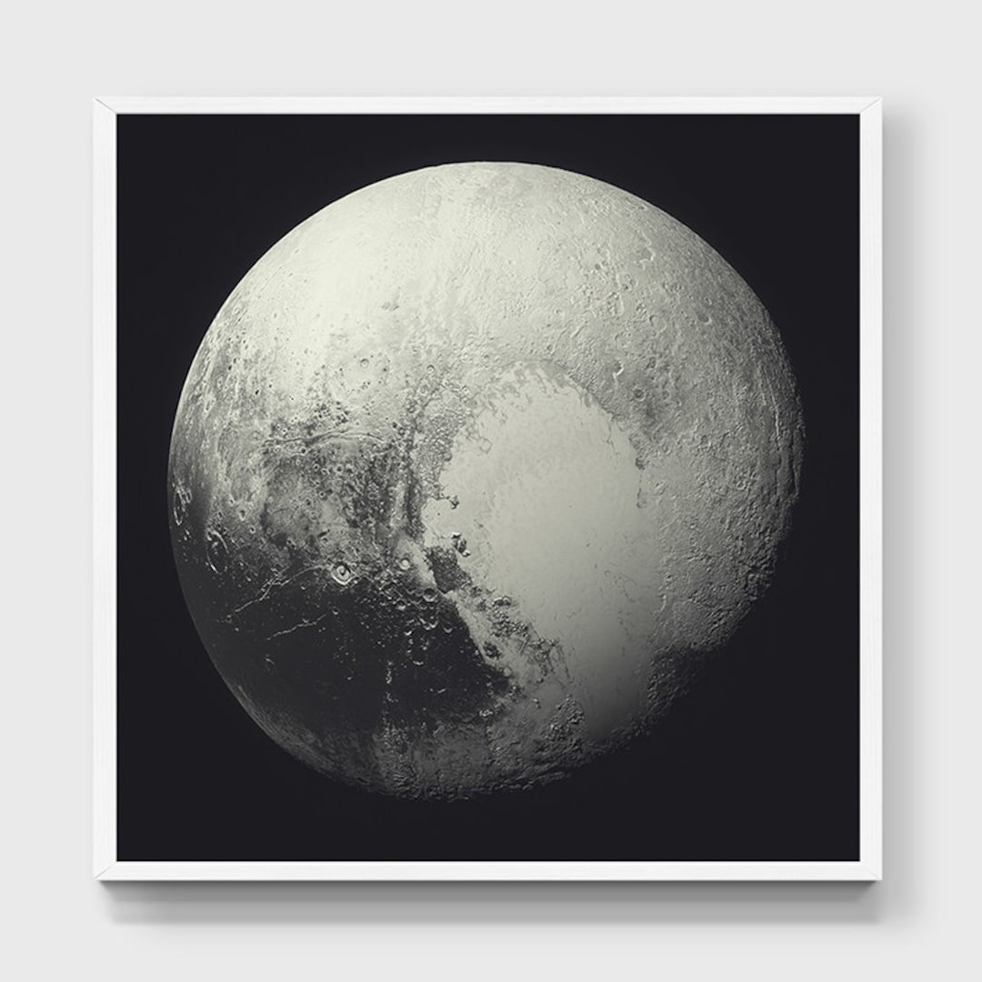Pluto Dwarf Planet Poster. Solar System Print. Planet Art Print. Modern ...