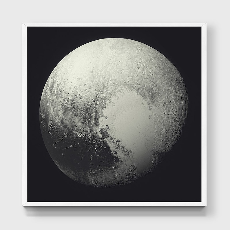 Pluto Dwarf Planet Poster. Solar System Print. Planet Art - Etsy