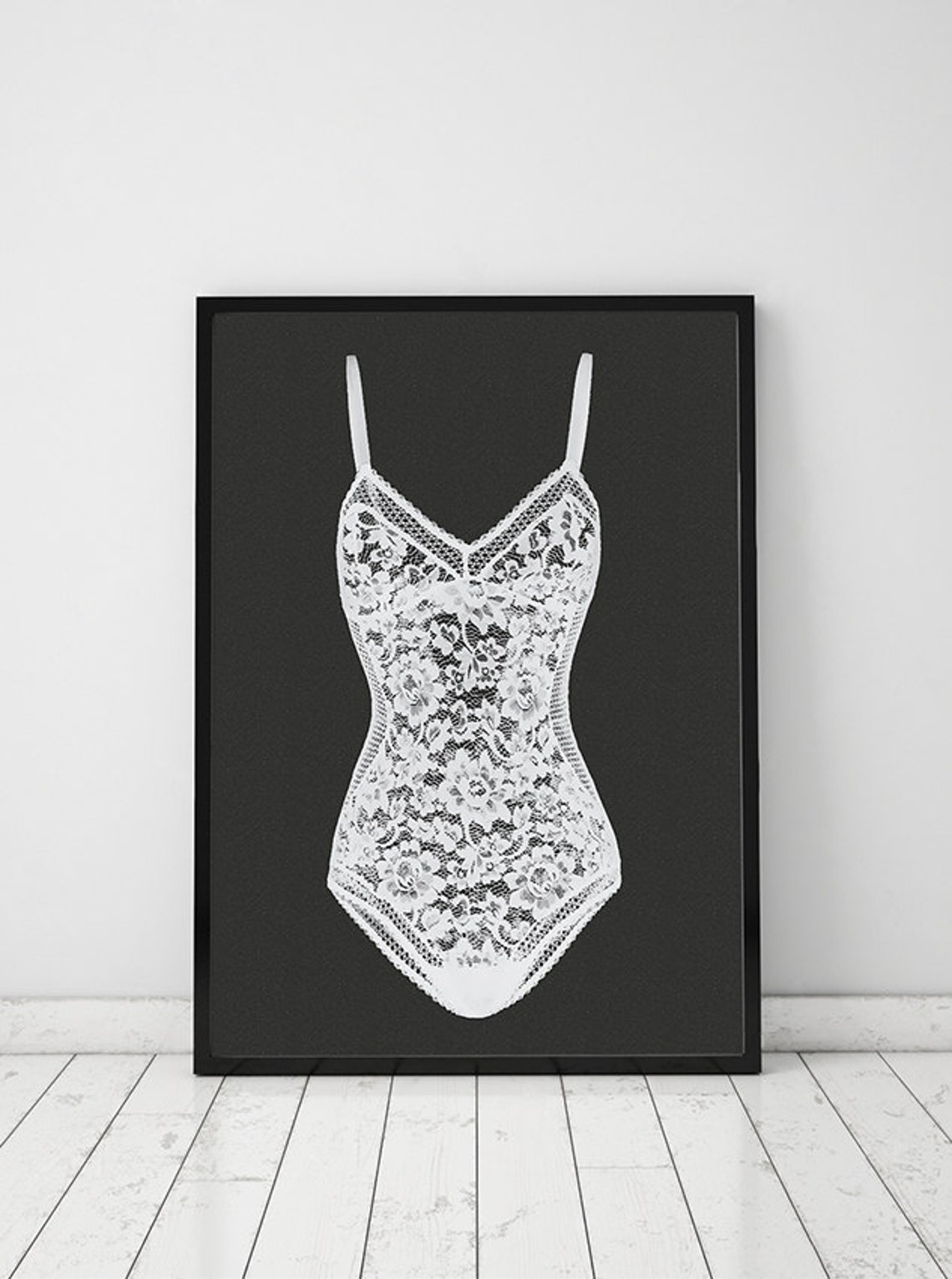 Lace Bodysuit Print. White Lace Feminine Poster PRINTABLE - Etsy