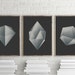 Geometric Shape Triptych - PRINTABLE FILE. Polygonal Grey Ombre Trendy ...