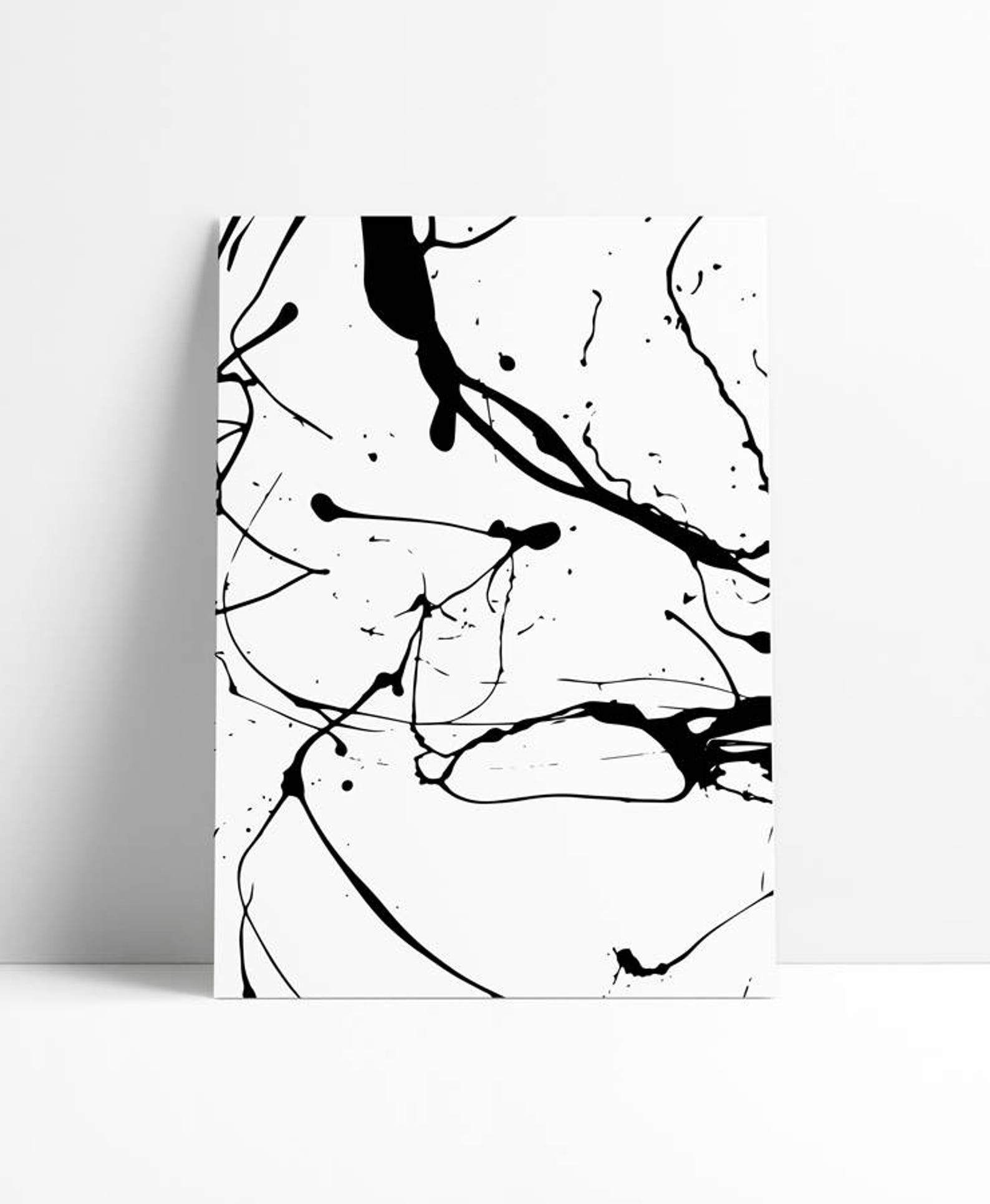 Abstract Stroke Print. Minimal Graphic. Modern Paint Splash Art ...