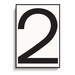 Number 2 Modern Typography - PRINTABLE FILE. Number Two Poster. Nursery ...