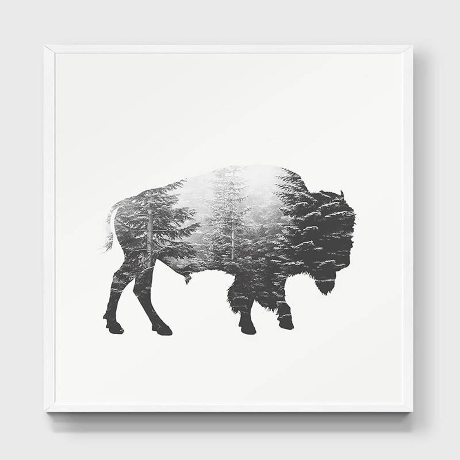 American Buffalo Bison Poster PRINTABLE FILE. Buffalo - Etsy