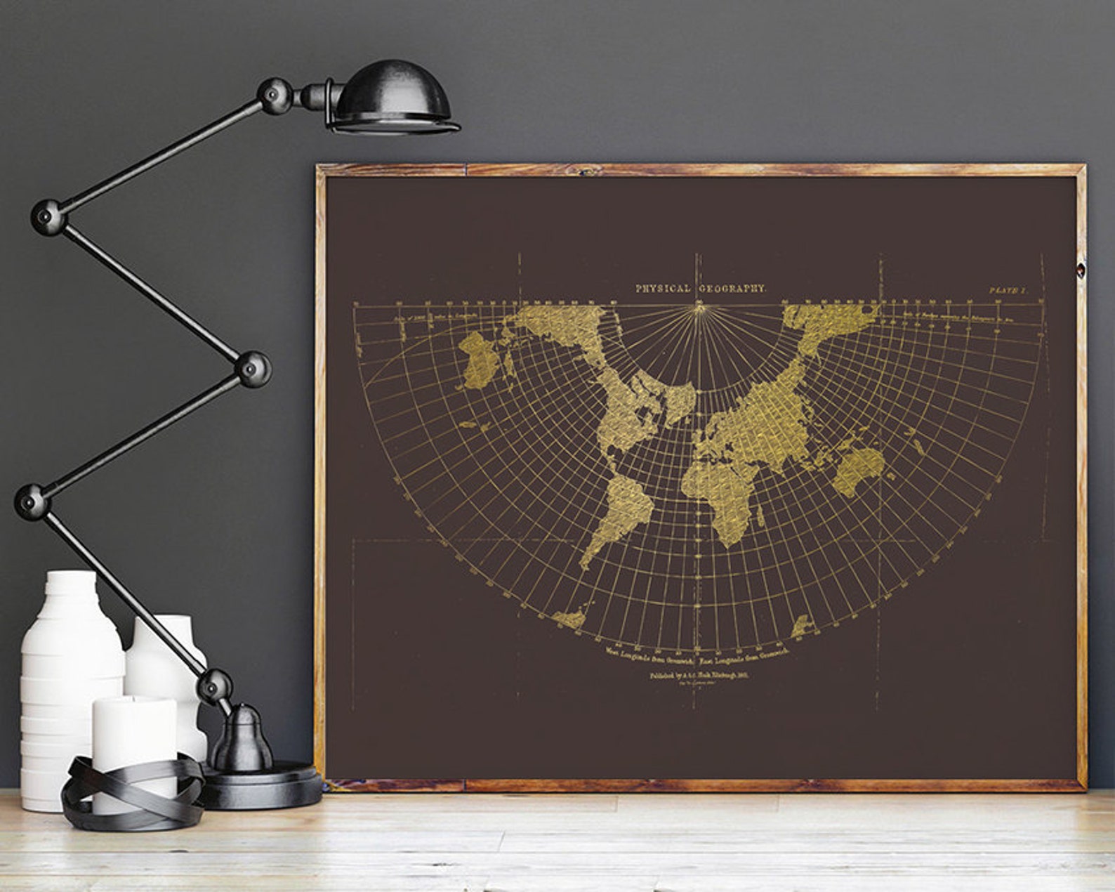 World Map - PRINTABLE FILE. Map of the World. Modern Vintage Word Map ...