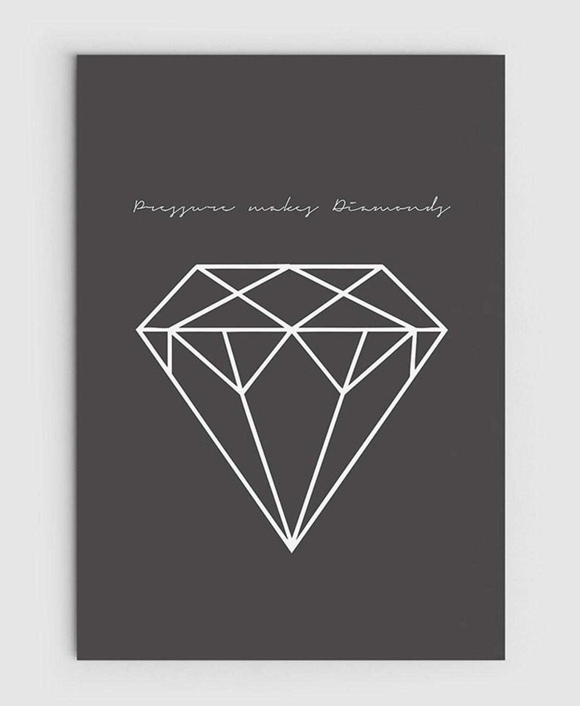 Diamond Poster "pressure Makes Diamonds"- PRINTABLE FILE. Motivational ...