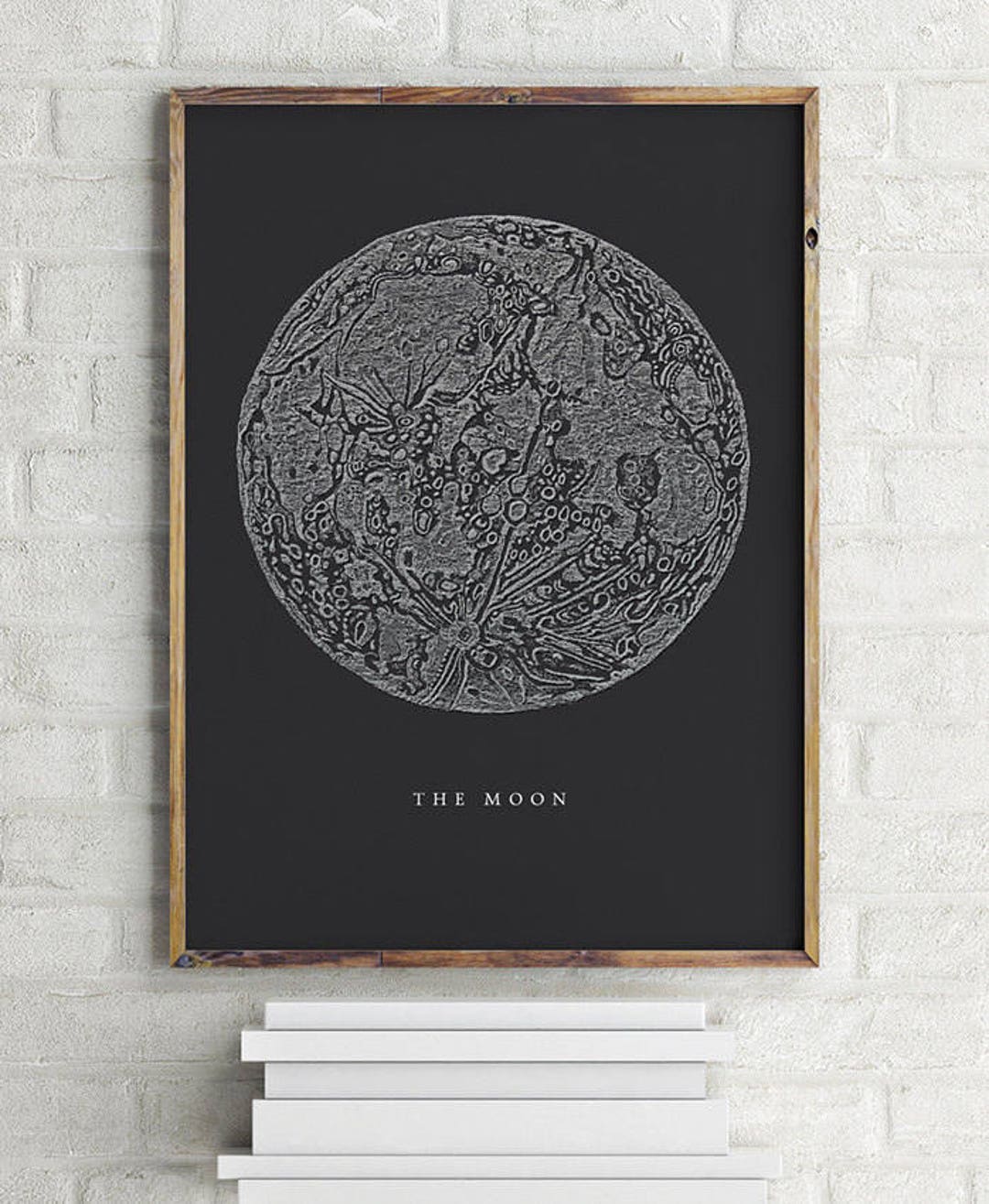 Full Moon Poster - PRINTABLE FILE. La Luna Moon Poster. Lunar Moon ...
