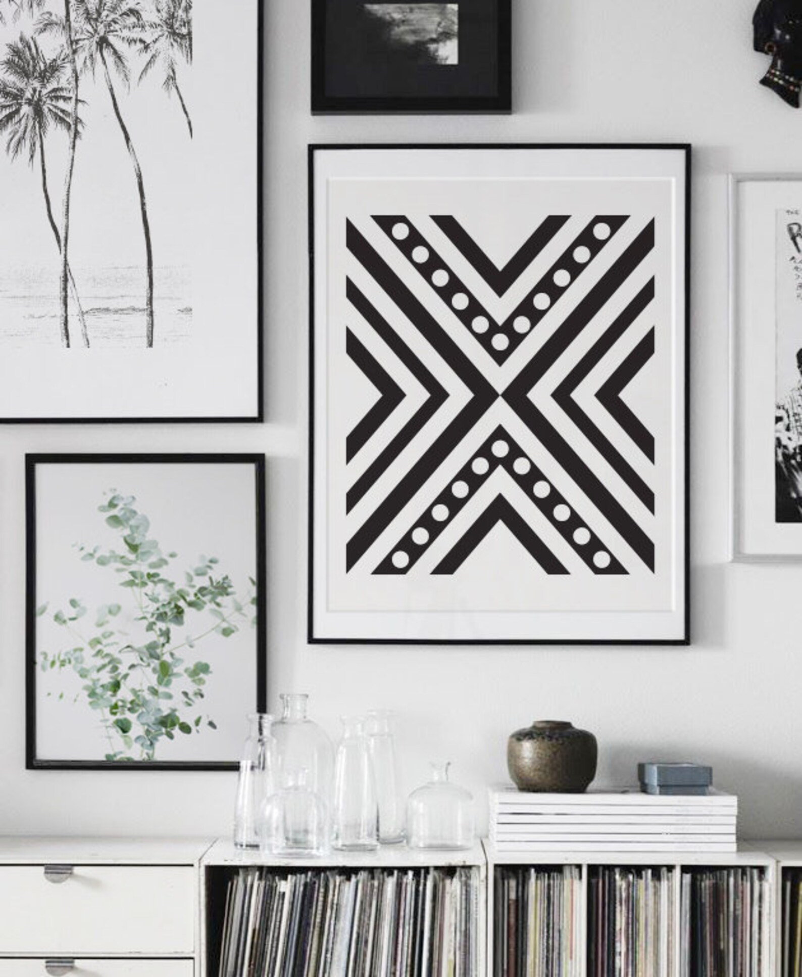 Modern Design Print PRINTABLE FILE. Black White Geometric | Etsy