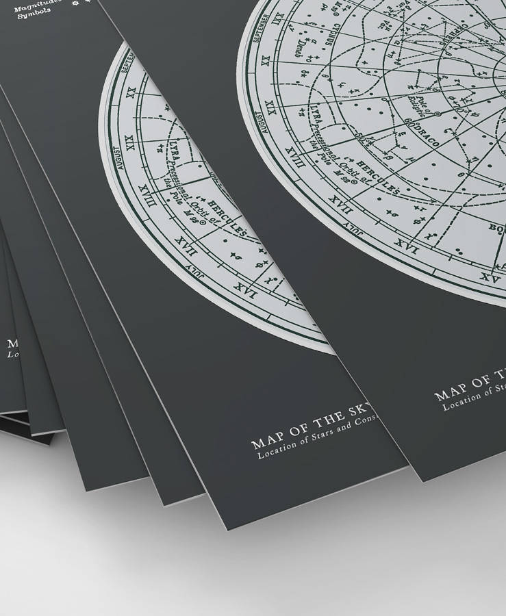 Star Map Constellations Poster. Map of the Sky. Modern Vintage | Etsy