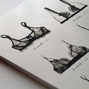 Bra Poster. Lingerie Wall Art Print. Black Lace Bralette Poster ...