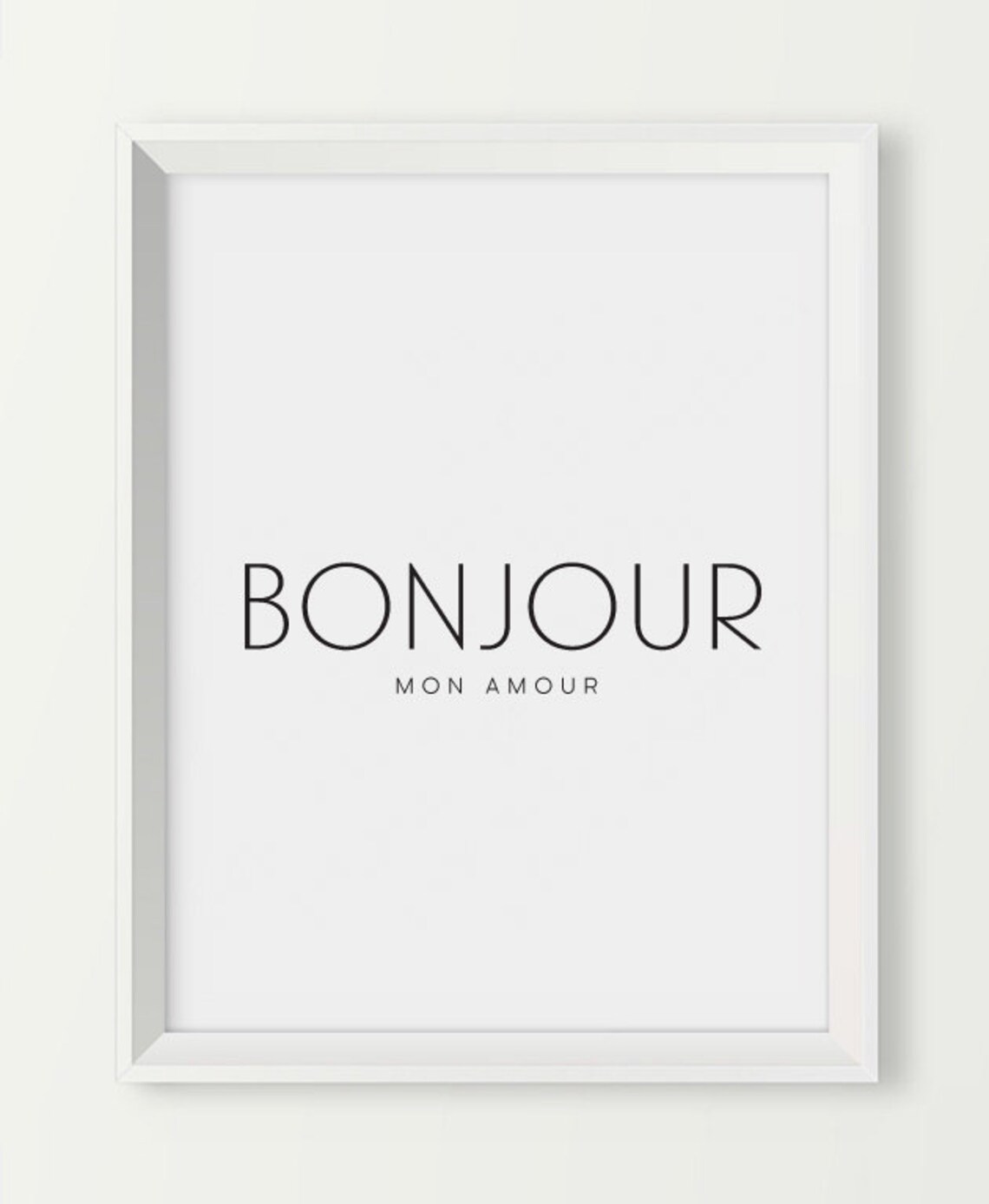 Bonjour mon Amour PRINTABLE FILE. Hello my Love. French | Etsy