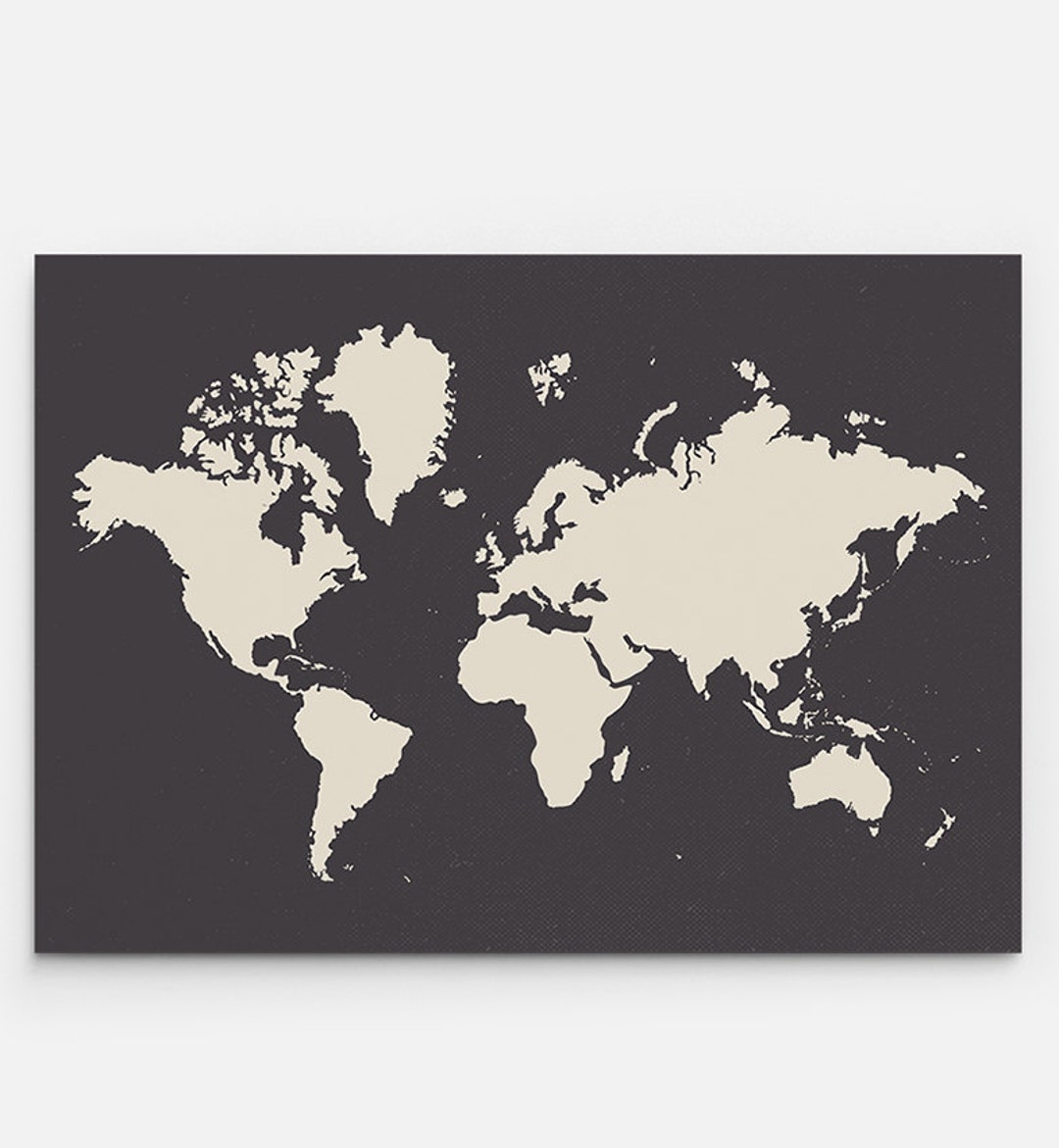 World Map Print - PRINTABLE FILE. Large World Map Poster. Travel ...