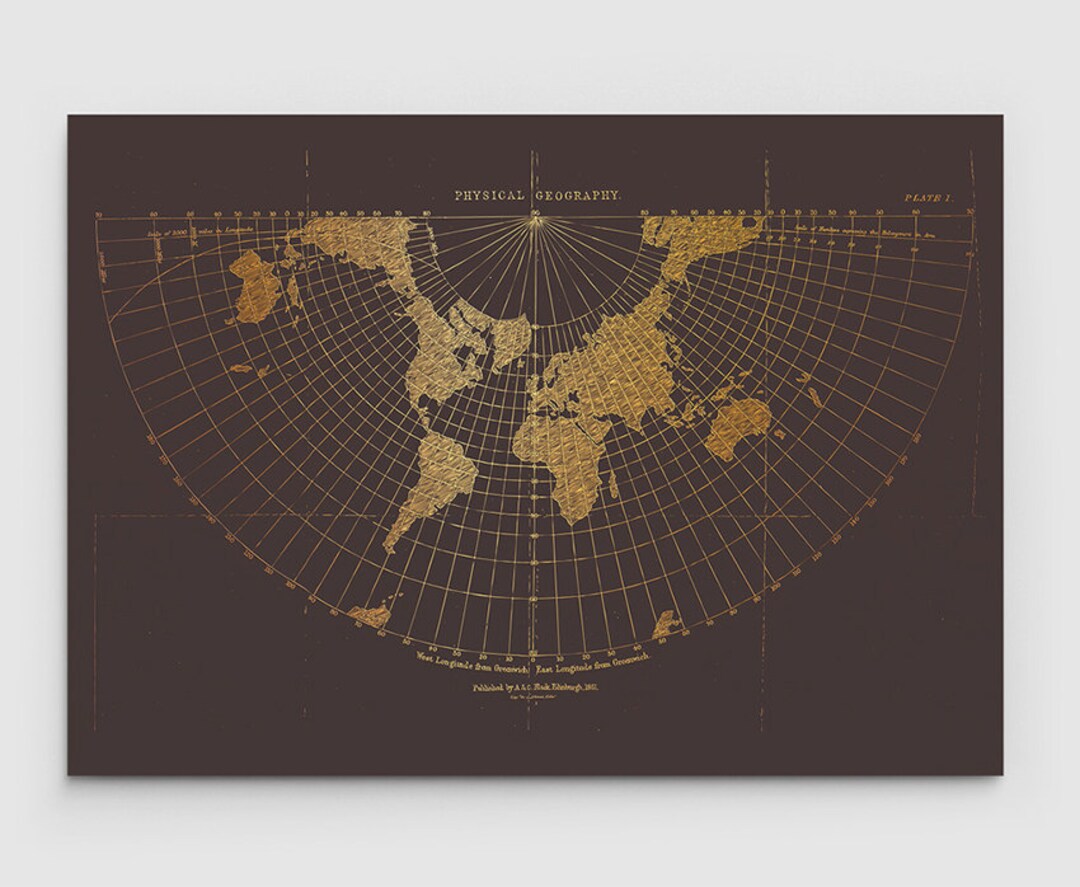 World Map - PRINTABLE FILE. Map of the World. Modern Vintage Word Map ...