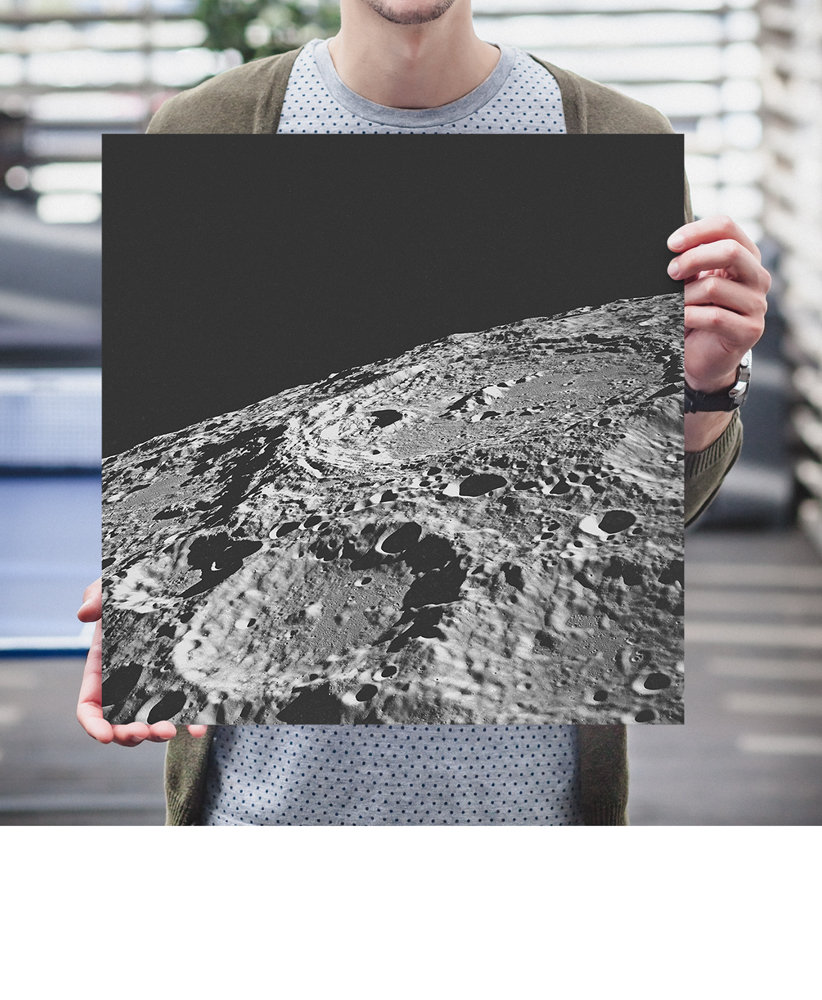 Moon Lunar Surface Art Print. Astronomy Celestial Décor. Solar System ...