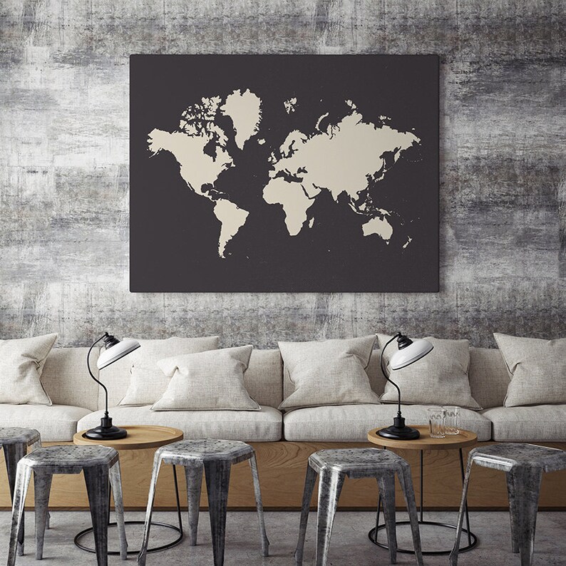 World Map Print PRINTABLE FILE. Large World Map Poster. - Etsy Canada