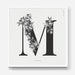 Letter M Typography Print. Monogram Art. Initial Print. - Etsy