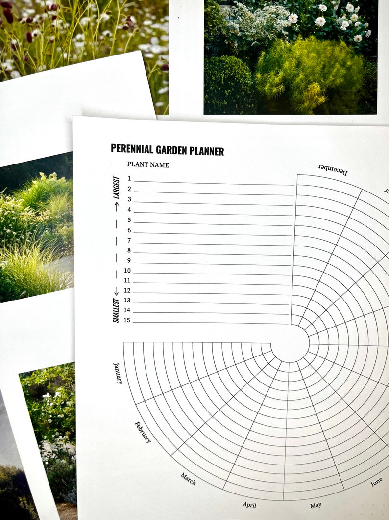 Garden Design Planner - the Color Calendar - DIGITAL DOWNLOAD / PDF - Etsy