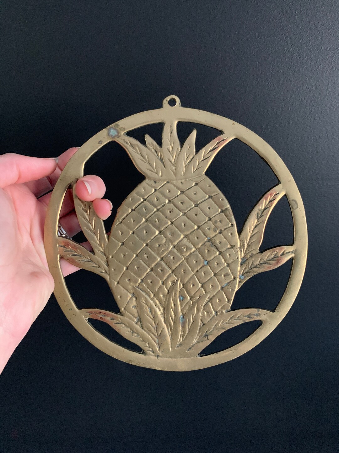 Vintage Brass Pineapple Trivet - Etsy