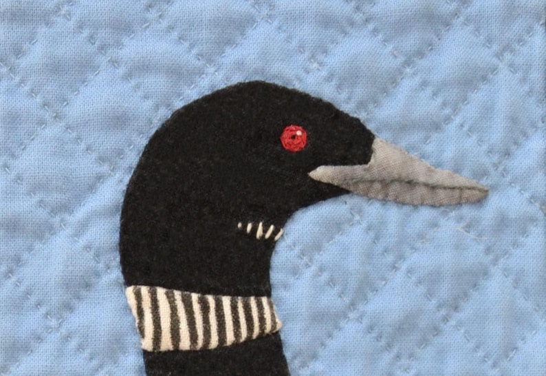Common Loon Applique Block - Etsy