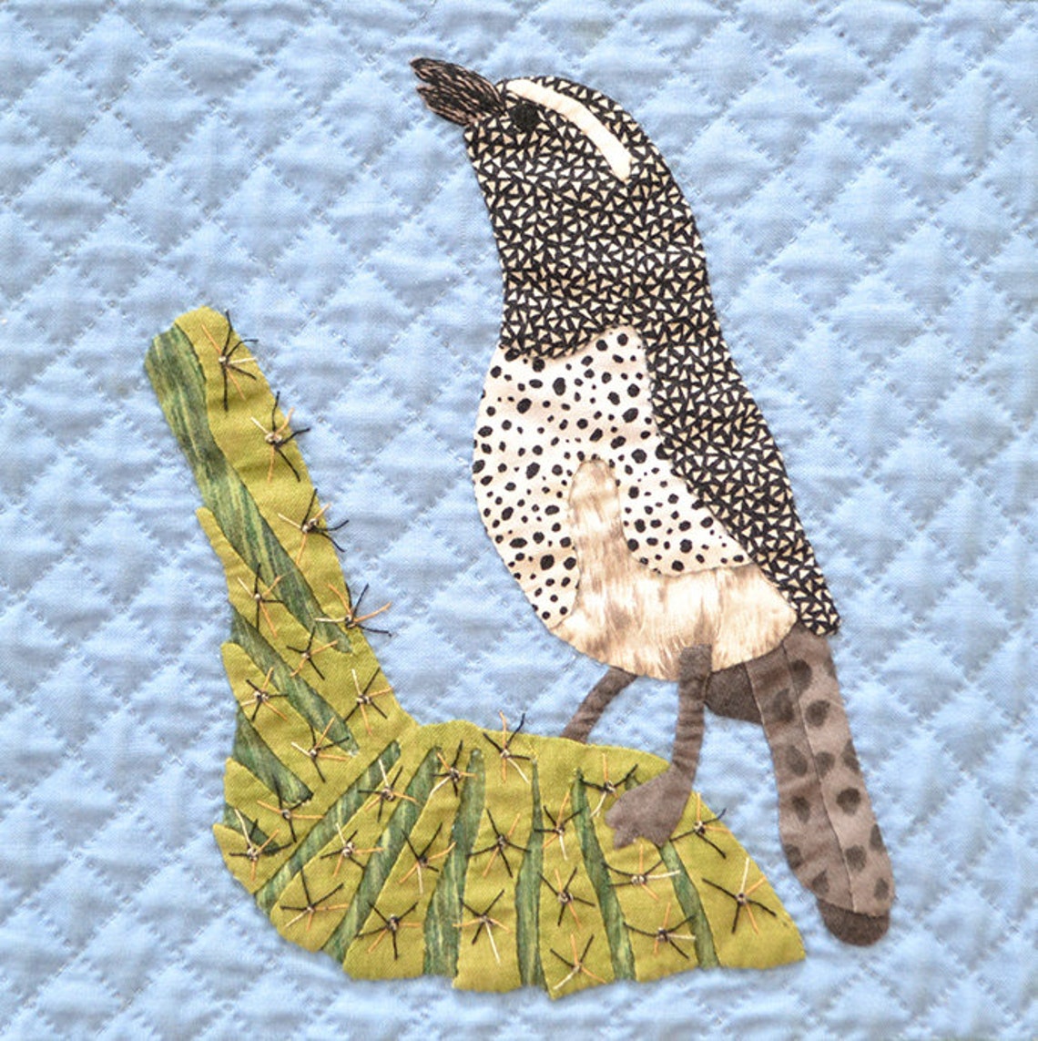 Cactus Wren Applique Block Pattern - Etsy