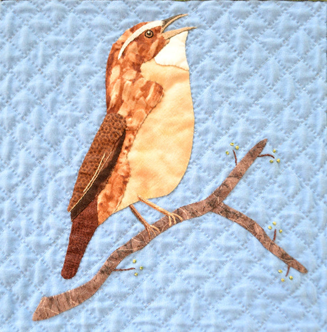 Carolina Wren Applique Block - Etsy