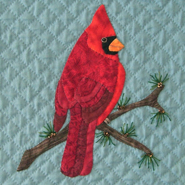 Cardinal Quilt Block - Etsy
