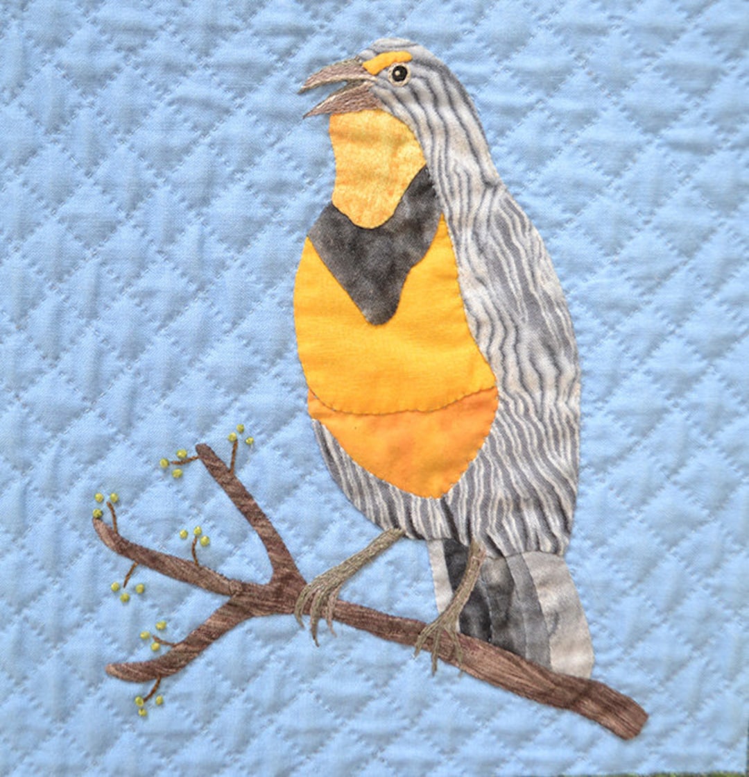 Western Meadowlark 8" Applique Pattern - Etsy