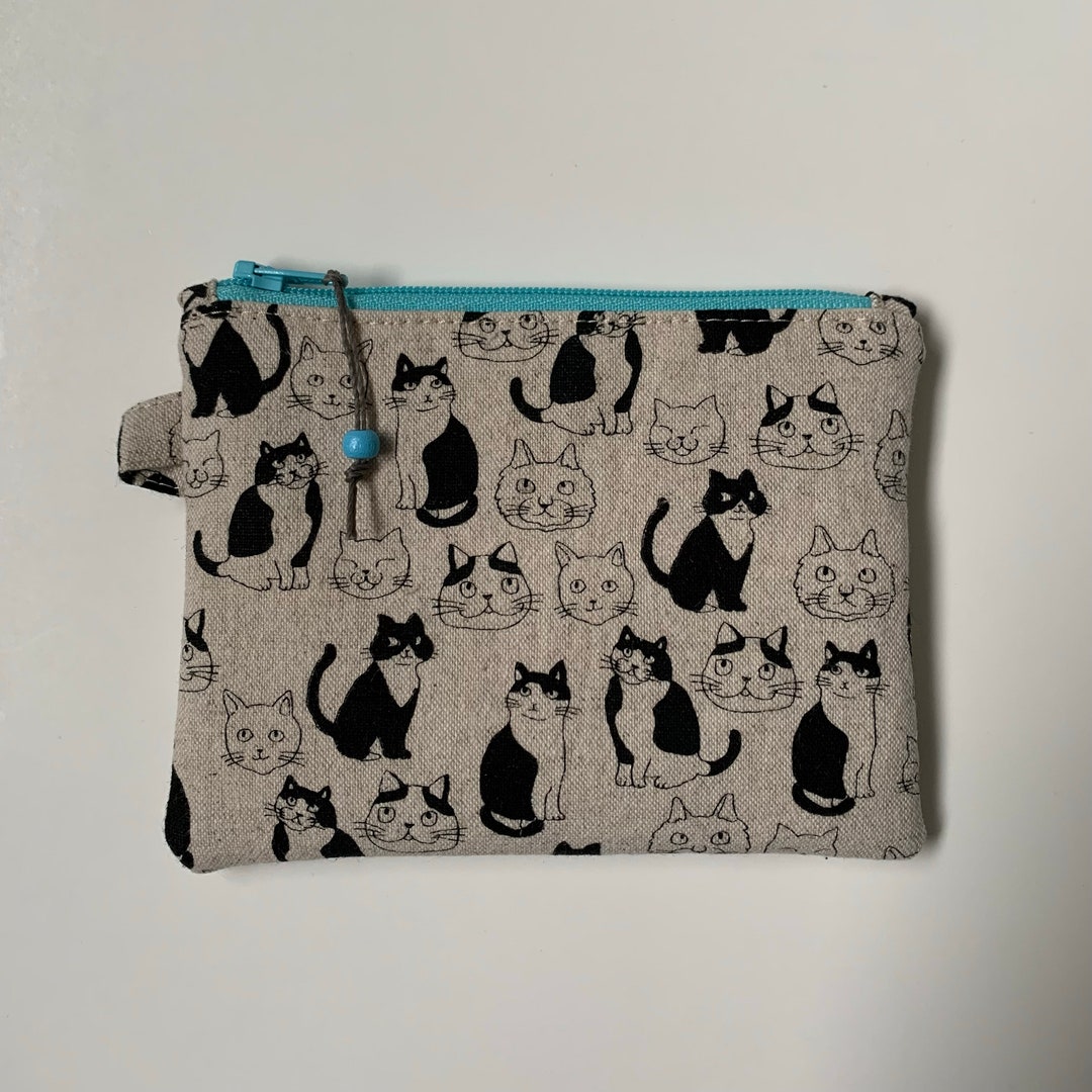 Cats Zipper Pouch, Sevenberry Japanese Canvas, Small Flat Coin Bag ...
