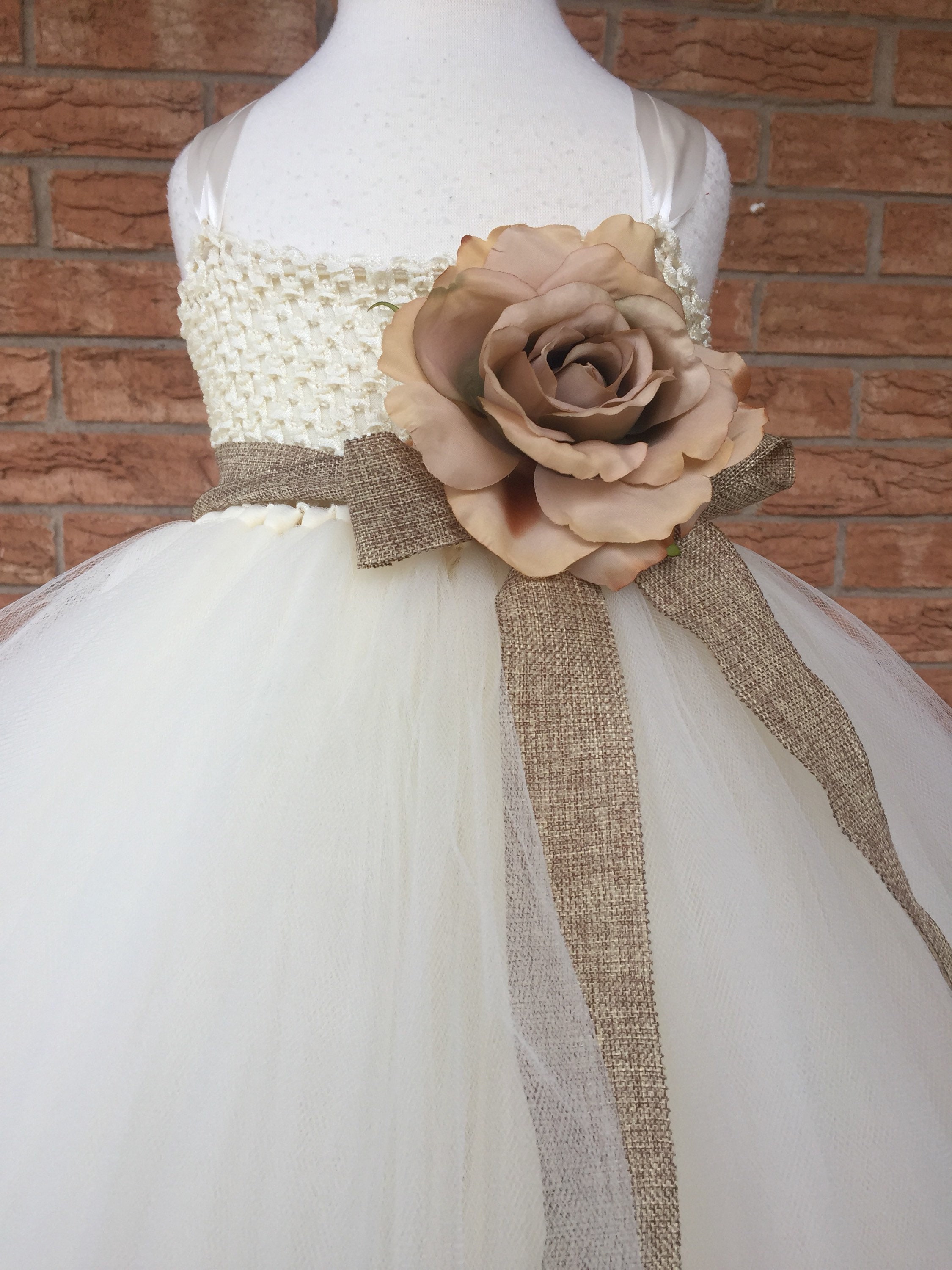 Country Rustic Flower Girl Dress Rustic Tutu Dress Country | Etsy