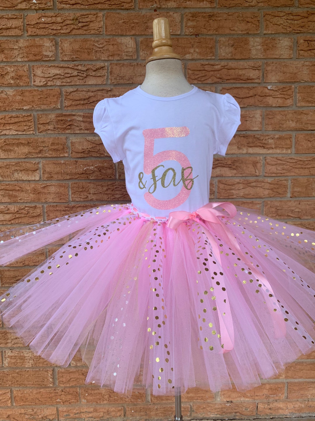 Five and Fab, Fifth Birthday Outfit, 5th Birthday Shirt, 5 Year Old ...